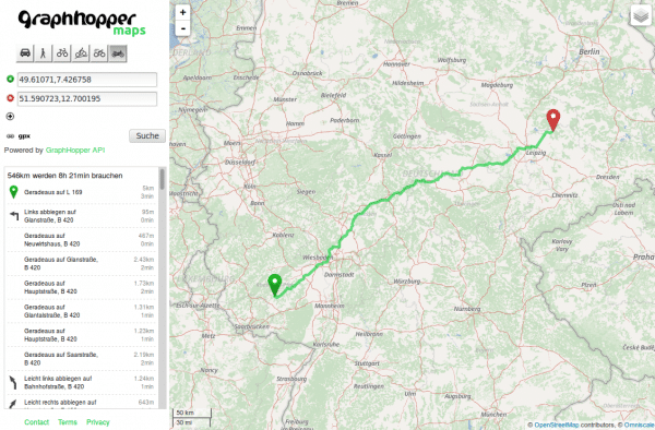 Motorcycle, Mountain Bike and more on GraphHopper Maps - GraphHopper Directions API