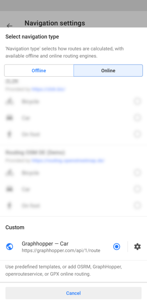 OSMAnd with GraphHopper navigation - GraphHopper Directions API